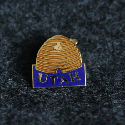Utah Beehive Vintage Pin Pinback The Beehive State Utah USA Lapel Pin ...