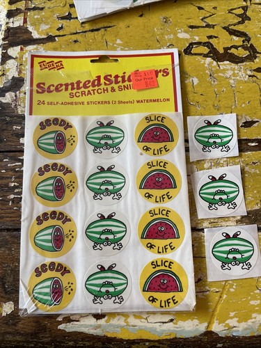 Vintage Eureka Watermelon Scratch And Sniff Stickers 15 Scented ...