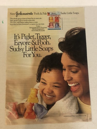 1993 Johnson & Johnson Pooh & Pals Vintage Print Ad Advertisement pa19 ...