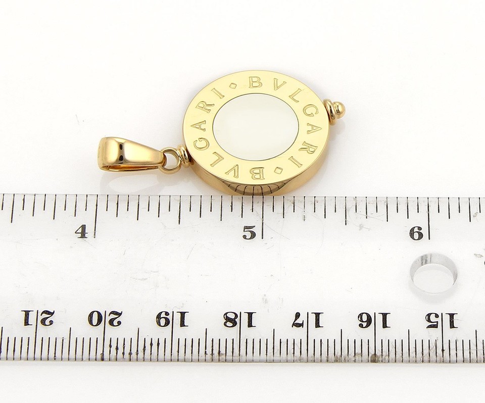 Bvlgari Bvlgari Gold Pendant 18k Yellow & Steel Signature Circle Disc ...