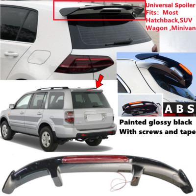 Universal Black Rear Roof Spoiler Wing w/ LED Light Fit For Honda Pilot ...