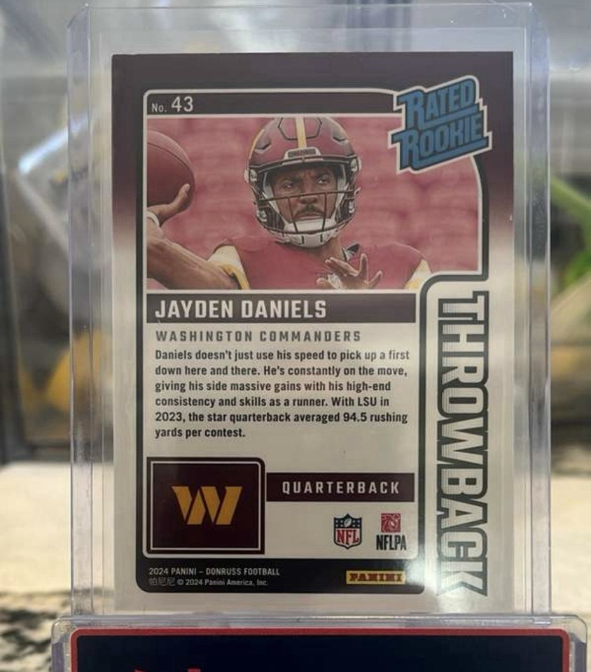 2024 Donruss Jayden Daniels Rated Rookies Throwback STUDIO SERIES /100 ...