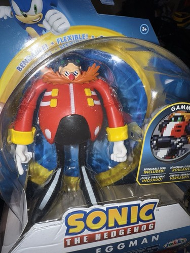 Dr Eggman Robotnik 4" Bendy Bendable Figure with Gamma Spinnable Disk ...