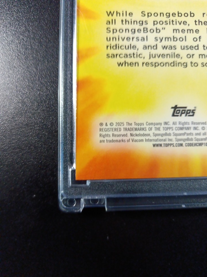 SpongeBob Masterful Memes Mocking SpongeBob Card Topps Case Hit MM-5 | eBay