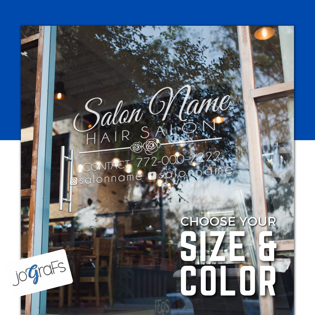 Hair Salon Window Decals STYLESTICKERS Decoration Sticker Salon Wall
