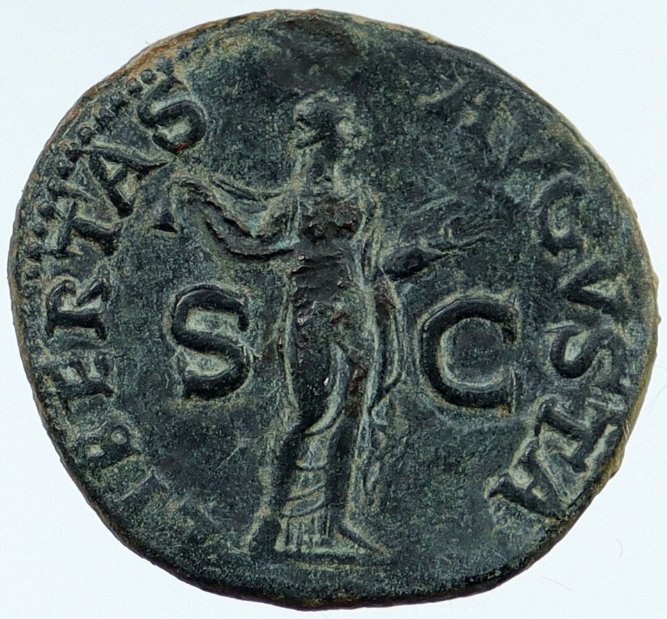 CLAUDIUS 41AD Rome Original Authentic Ancient Roman Coin LIBERTAS ...
