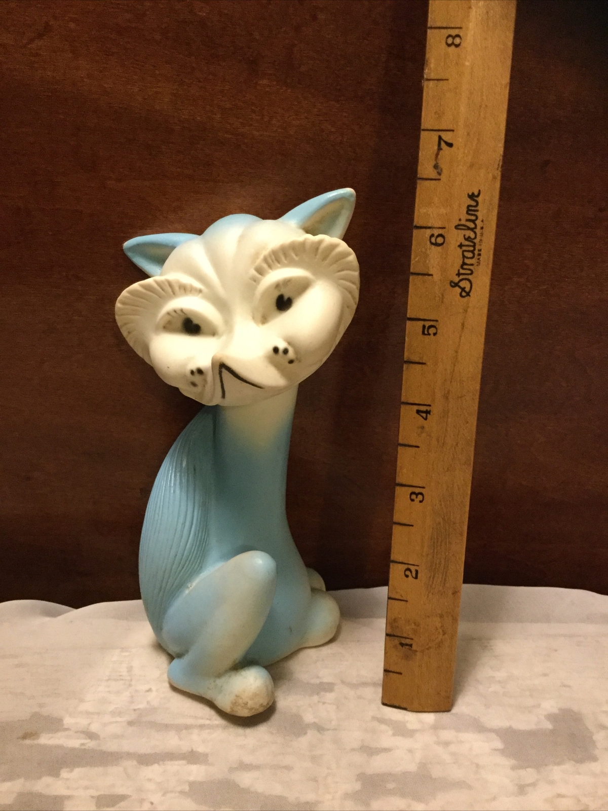 Vintage 1962 Formulette BLUE RUBBER FOX Squeeze Squeak Toy Oldrich ...