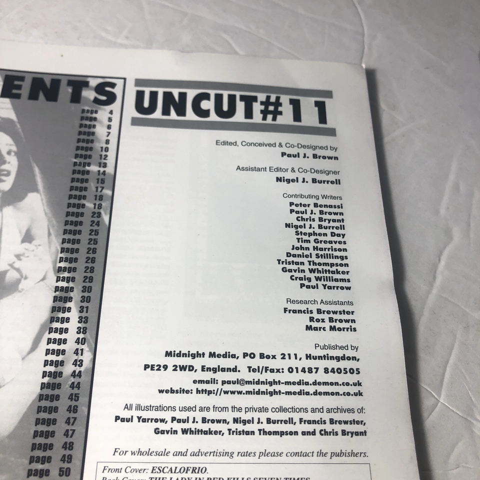 UNCUT magazine from 2001, British movie magazine | eBay