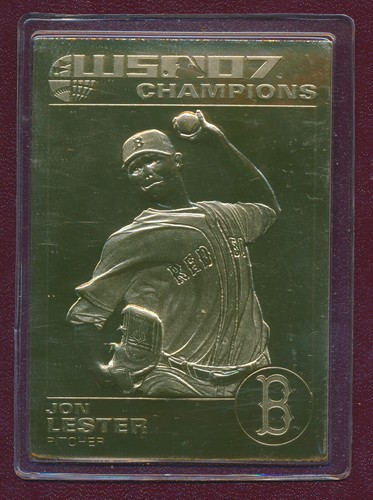 Jon Lester 2008 Danbury Mint Boston Red Sox 2007 World Series 22Kt Gold ...