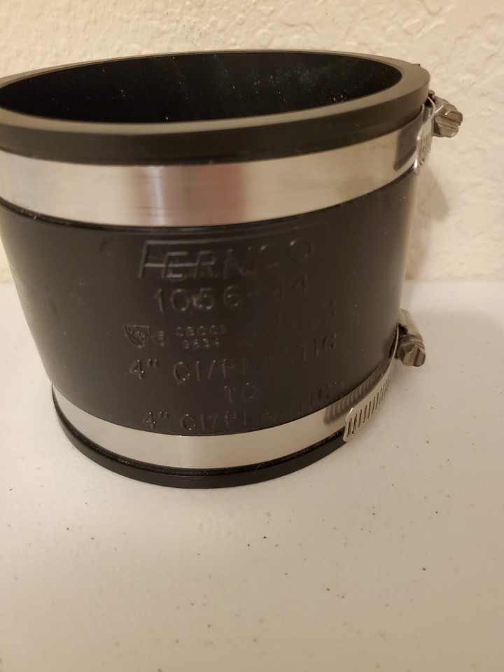 New - Fernco 4" x 4" Rubber Coupling - 1056-44 - Black | eBay