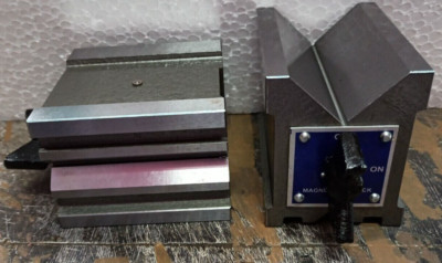 Precision Hardened Magnetic V block Matched Pair Both Side V 65x65x50mm ...