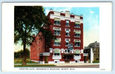 DETROIT, Michigan MI ~ Woodford at Woodland PRENFORD HOTEL 1920s-30s ...