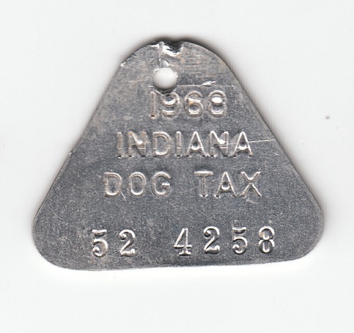 1968 INDIANA DOG TAX LICENSE TAG #52-4258 | eBay