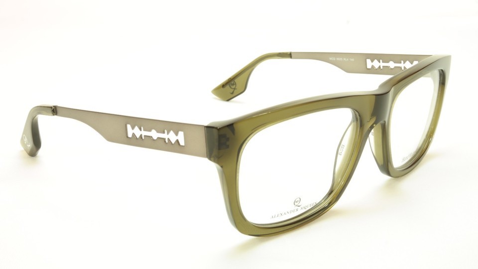 Alexander McQueen Eyeglasses Frame MCQ 0025 RL4 Acetate Metal Italy 53 ...