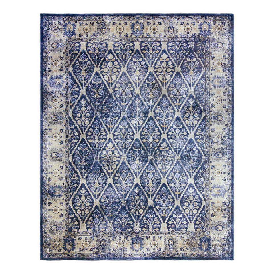 Gertmenian, Tempo Collection Area Rug Blue Geometric Medallion Pattern ...