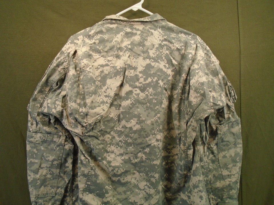 US Military Army Combat Uniform ACU Coat Camouflage Shirt Size Small ...