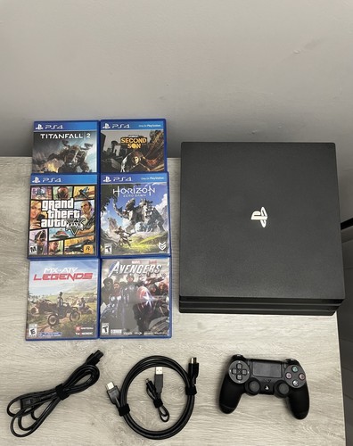 Sony PlayStation PS4 Pro 1TB Console w/ 6Games, 1 Controller EXCELLENT ...