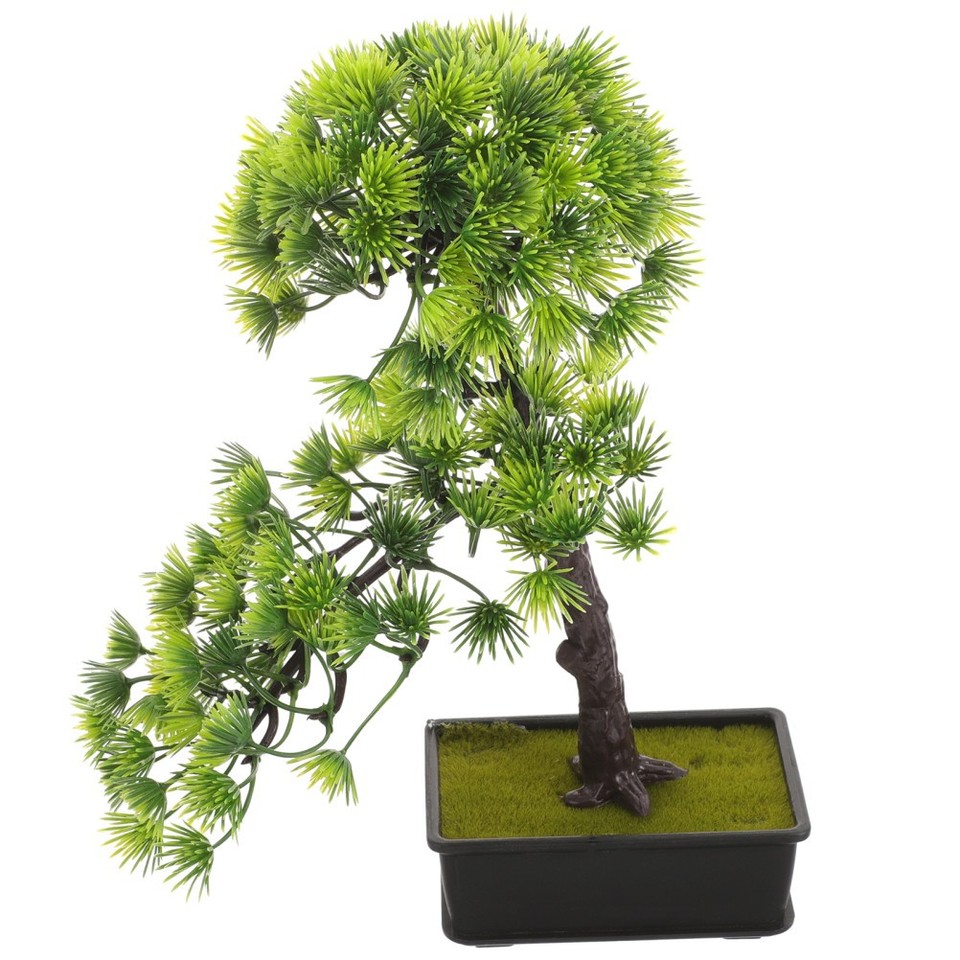 Artificial Pine Tree Fake Bonsai Plant for Shelf Home Office Decoration ...
