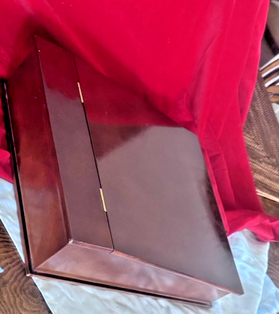Bombay Company Lap Desk Writing Box Mahogany Wood Slanted Hinged ...