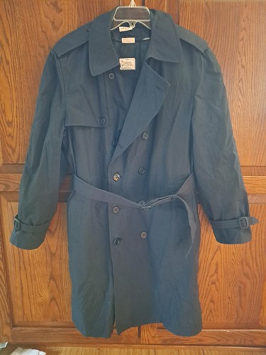 US Air Force Trench Coat 44R Blue All Weather W/ Removable Liner Men's ...