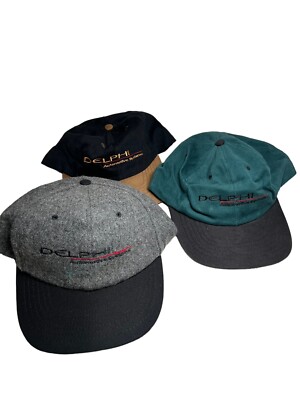 Lot 3 Vintage Delphi Automotive Hat USA | eBay