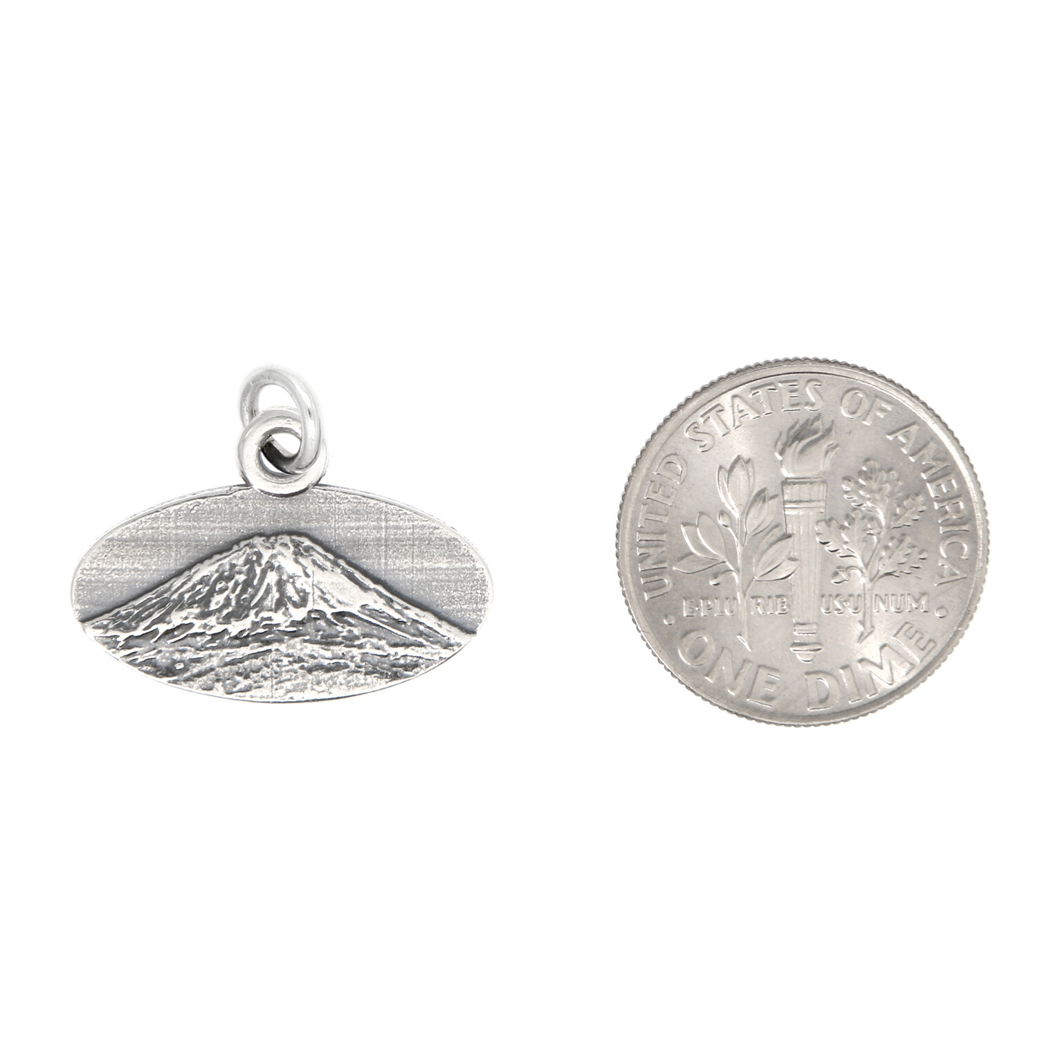 LGU® Sterling Silver Oxidized Mount Fuji Japan Volcano Charm -with ...