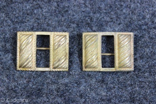 US WW1 Shirt Size Silver Solid Back Pin Captain's Rank Bars Matched ...