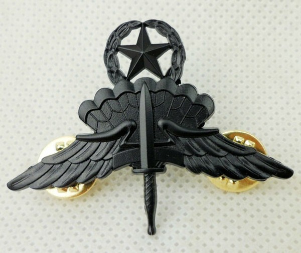 US Army Military Fall Jump Master Badge Pin Insignia Wings Black-d1123 ...