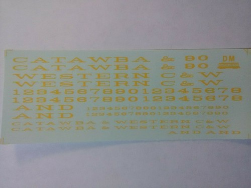 DM Custom Decals HO "Catawba & Western" ~ TS | eBay
