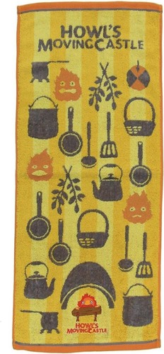 Howl's Moving Castle Face Towel Calcifer &Kitchen 34×80cm Studio Ghibli ...