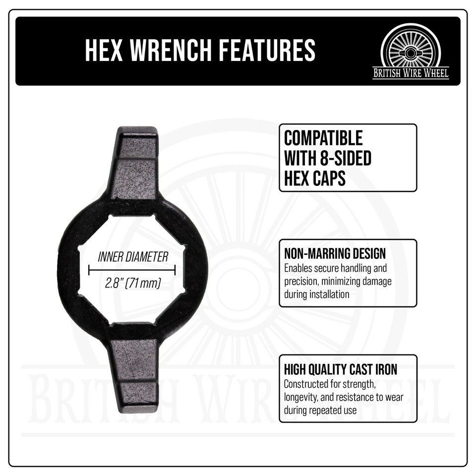 Hex Gold Knock Off Spinner Caps for Lowrider Rims, Set of 4 + Wrench ...