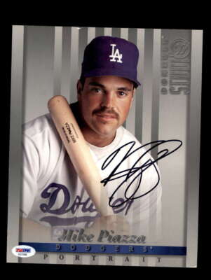 Mike Piazza PSA/DNA Signed 8x10 1997 Donruss Studio Photo Autograph | eBay