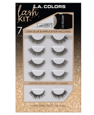 L.A. COLORS Lash Kit 7- Pcs. Four Lashes Sets For Everyday Use & One ...