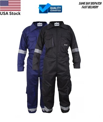 Work Wear Overall Boiler Suit Long Sleeve Coveralls Mechanics Painter ...