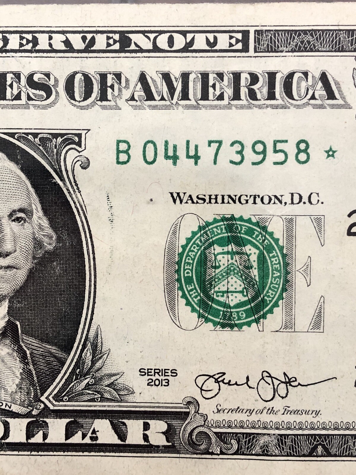 AWESOME!!! 2013 B DUPLICATE $1 FEDERAL RESERVE STAR NOTE **** | eBay