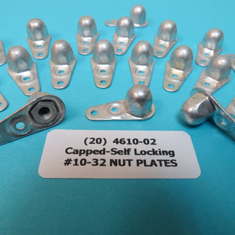 (20) Capped #10-32 One Lug Anchor Nutplates with Flex-Lock Nut Aircraft ...