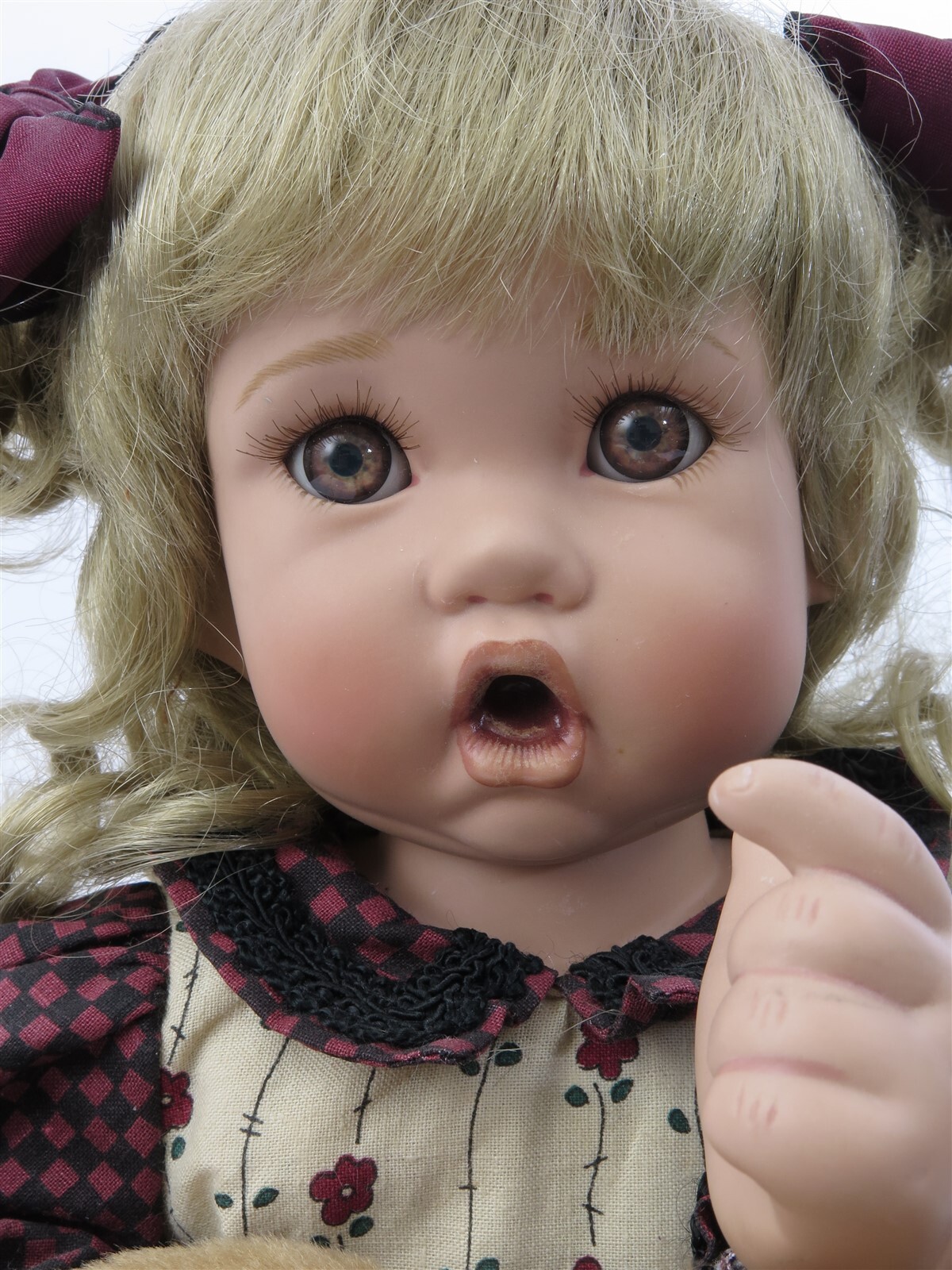 Cindy Marschner Rolfe 17" Porcelain Doll "Penny" Blonde Brown Eyes ...