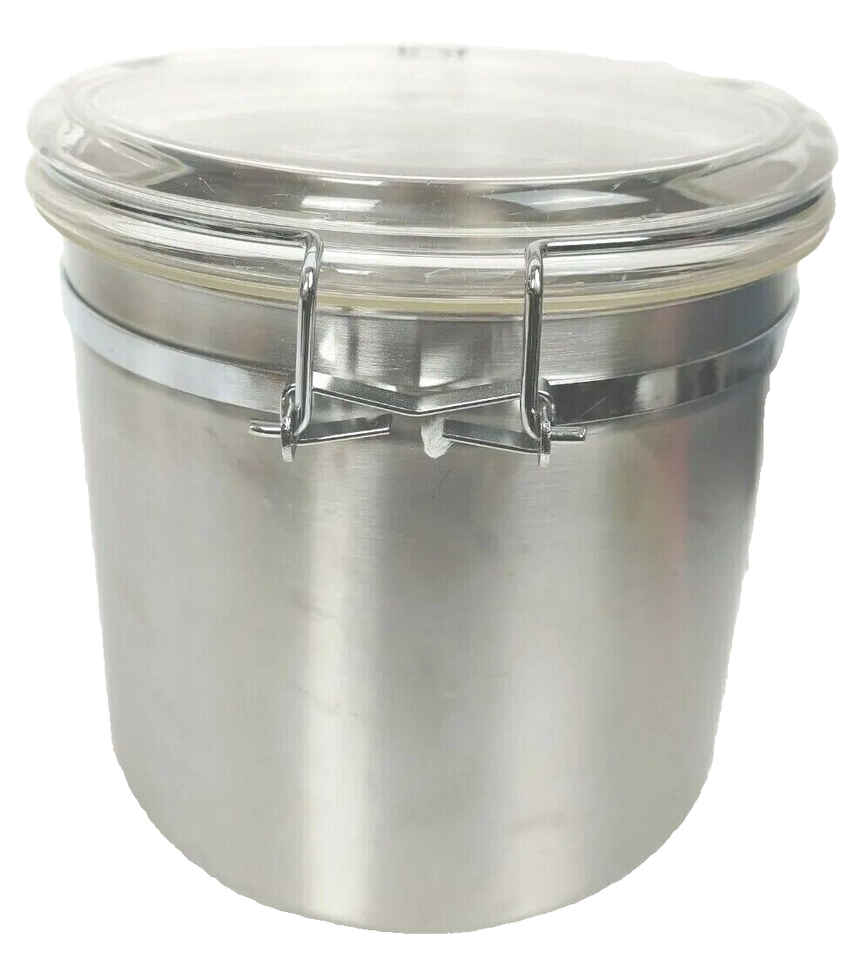Oggi Stainless Steel Airtight Canister Clear Lid and Locking Clamp 150 ...