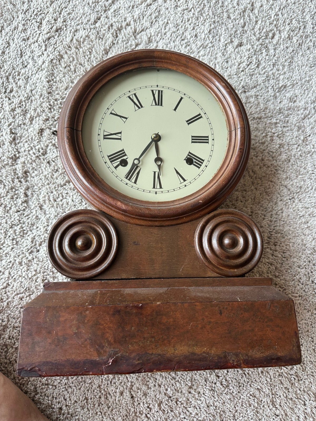 Old Antique Grecian Ingraham 1871 mantle shelf clock round | eBay