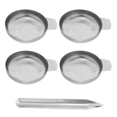 5pcs Electronic Scale Tray: Stainless Steel Weighing Dishes - Metal ...