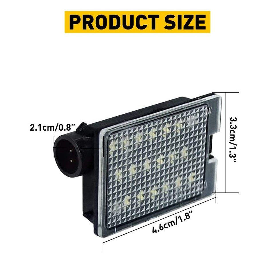 For 14-2021 Dodge Durango Super White LED License Plate Light Bulbs ...