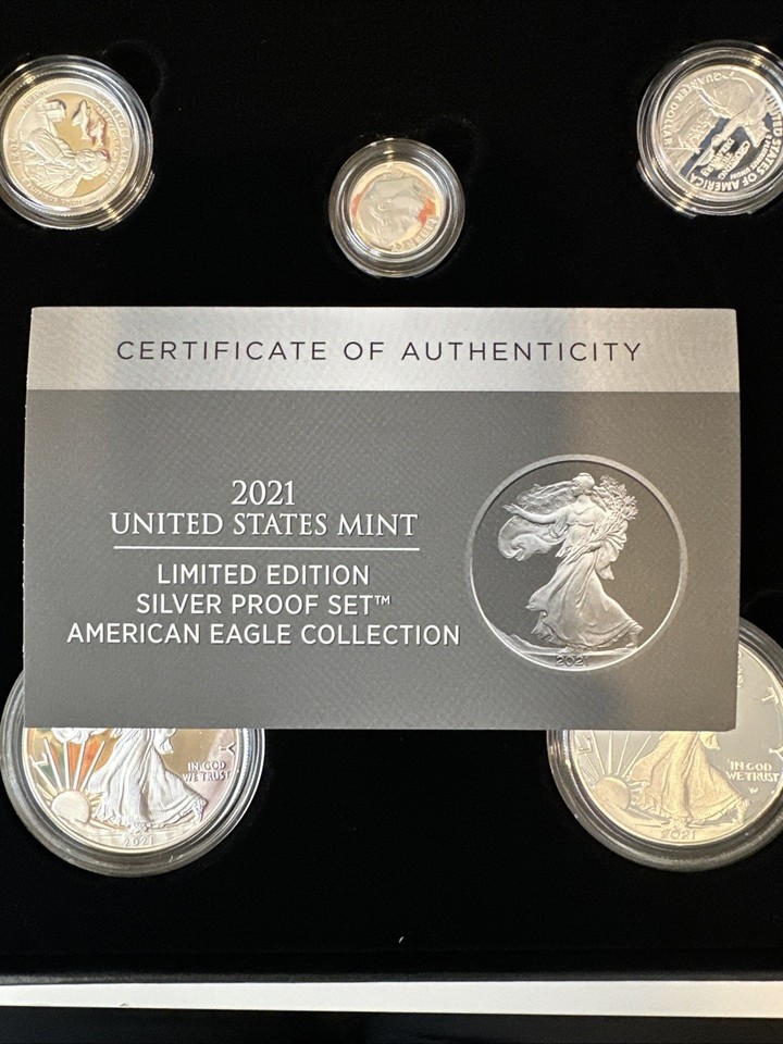 US Mint Limited Edition 2021 Silver Proof Set, American Eagle ...