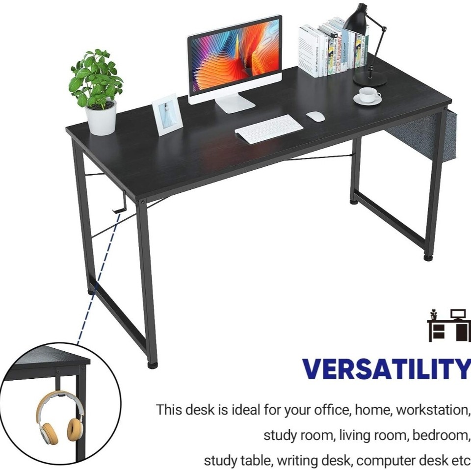 Computer Desk Modern 39 Inch Writing Study Desk Simple PC Laptop ...