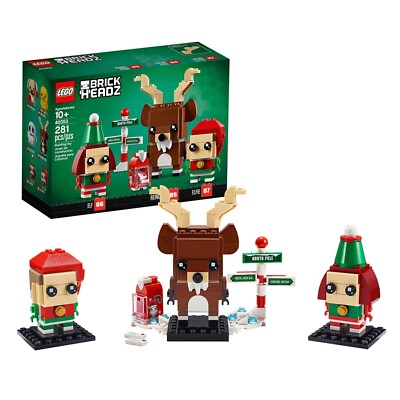 LEGO #40353 BrickHeadz Reindeer, Elf and Elfie - Christmas - Retired ...