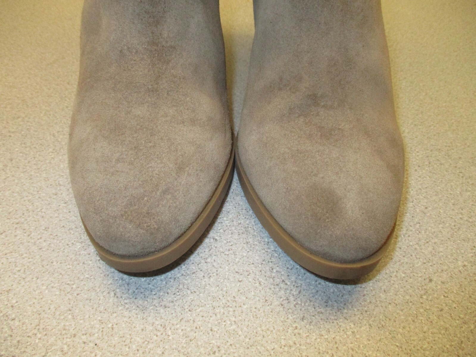 Franco Fortini "Carly" Taupe Leather Heal Straps Zip Ankle Boots WMS ...