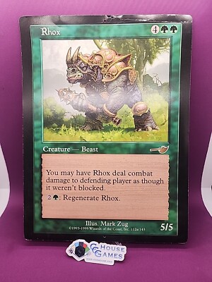 Promo Advertising Poster 1999 9x12 Rhox Nemesis Card MTG Magic ...