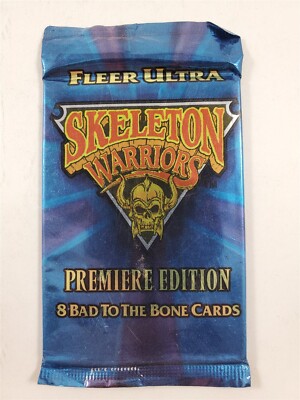 1995 Fleer Ultra Skeleton Warriors Premiere Edition Unopened Cello Pack ...