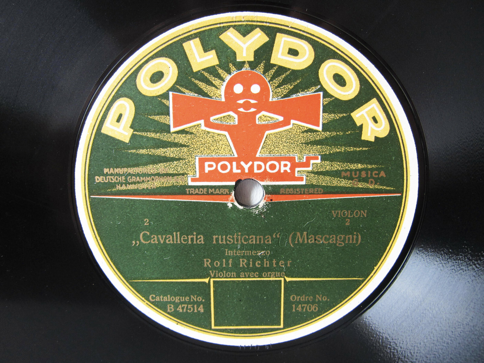 78rpm VASA PRIHODA (Violin) as ROLF RICHTER ! Very rare PSEUDONYM ...