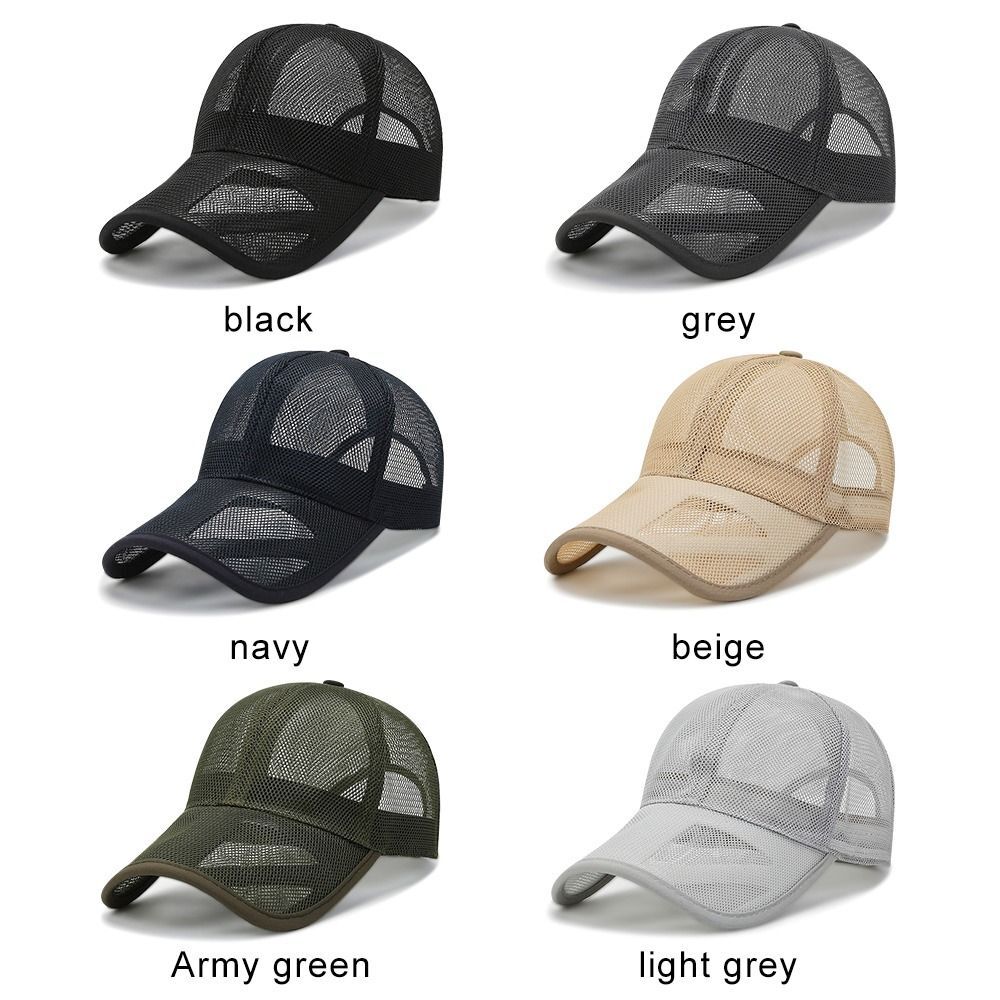 Men Women Sun Protection Caps Full Mesh Hats Summer Sunscreen Hats ...