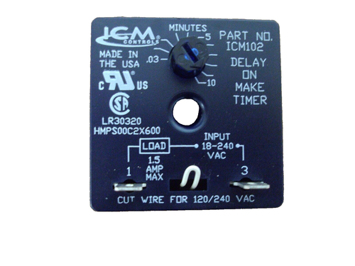 New ICM Controls ICM102B Delay Make Timer .03-10 Minute Adjust Time ...